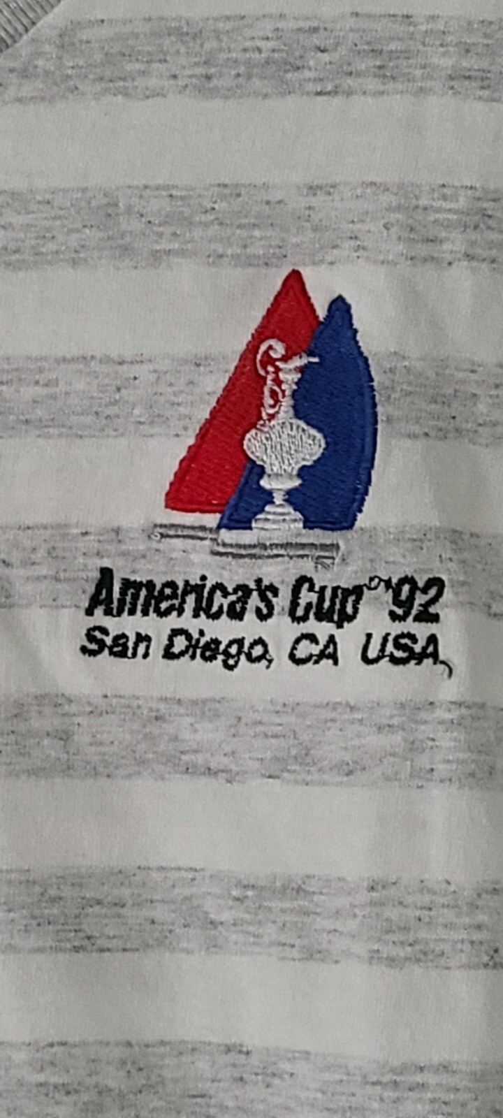 Vintage 1992 America's Cup Embroidered Logo Long Slee… - Gem