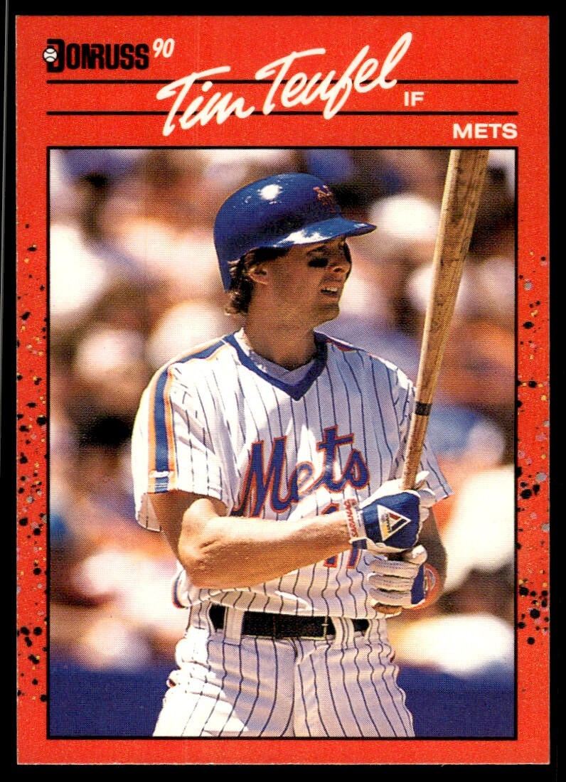 1990 Donruss Baseball Card Tim Teufel New York Mets #618 | eBay