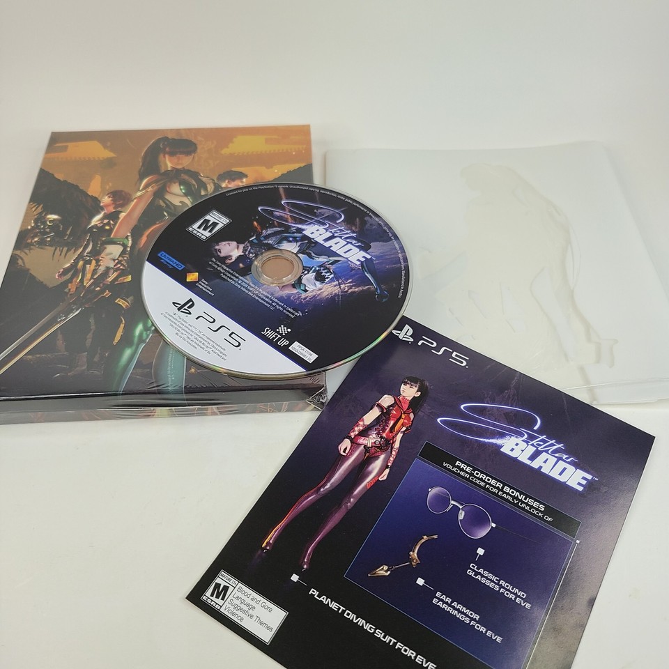Stellar Blade Steelbook PS5 COMPLETE WITH GAME AND UNUSED DLC. 3 Piece ...