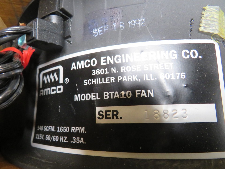 AMCO Engineering BTA10 Fan 540 SCFM | eBay