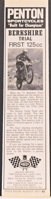 1971 Penton 125 Six Day Berkshire ISDT Original Motorcycle Print Ad | eBay