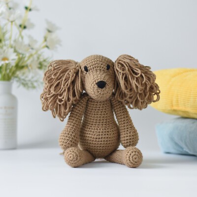 Finished Cocker Spaniel Crochet Toy - Amigurumi Cocker Spaniel Stuffed ...
