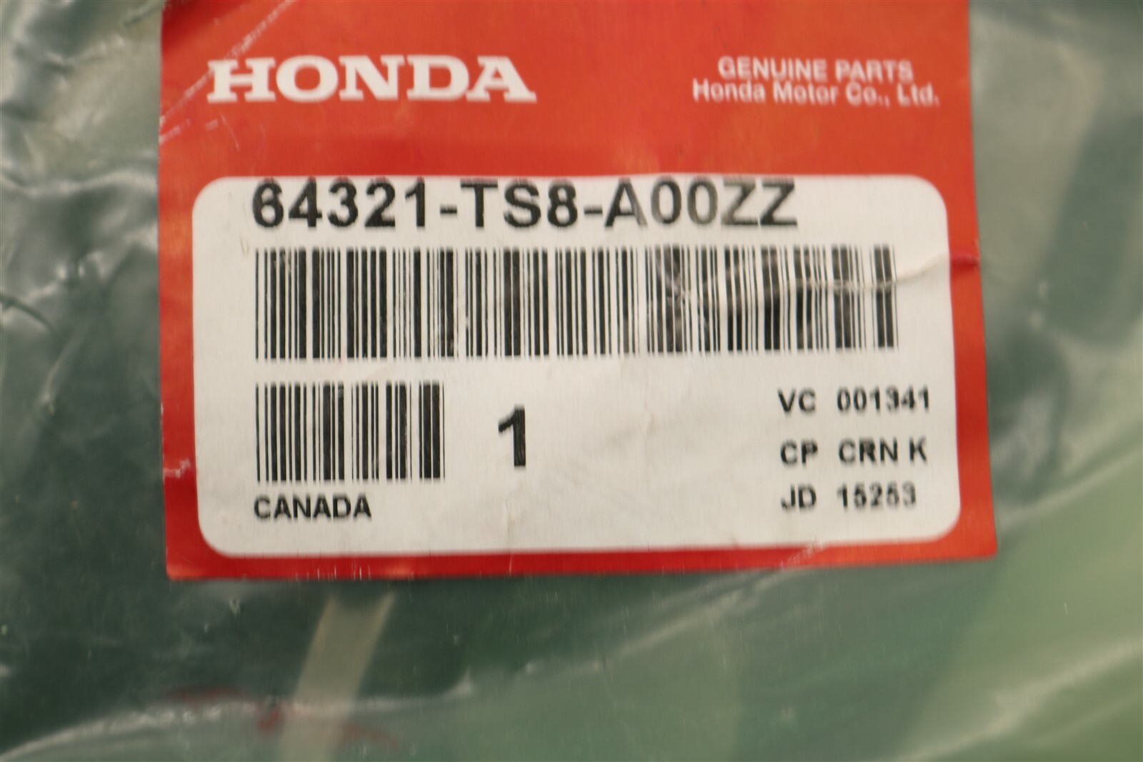 OEM Honda Rear Right Wheel Arch Extension 64321-TS8-A00ZZ Civic Coupe ...