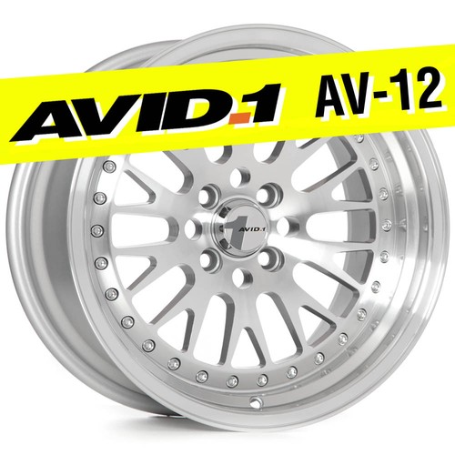 AVID.1 AV-12 15x8 Silver Machined 4x100 +25 Wheels (Set of 4) Classic ...