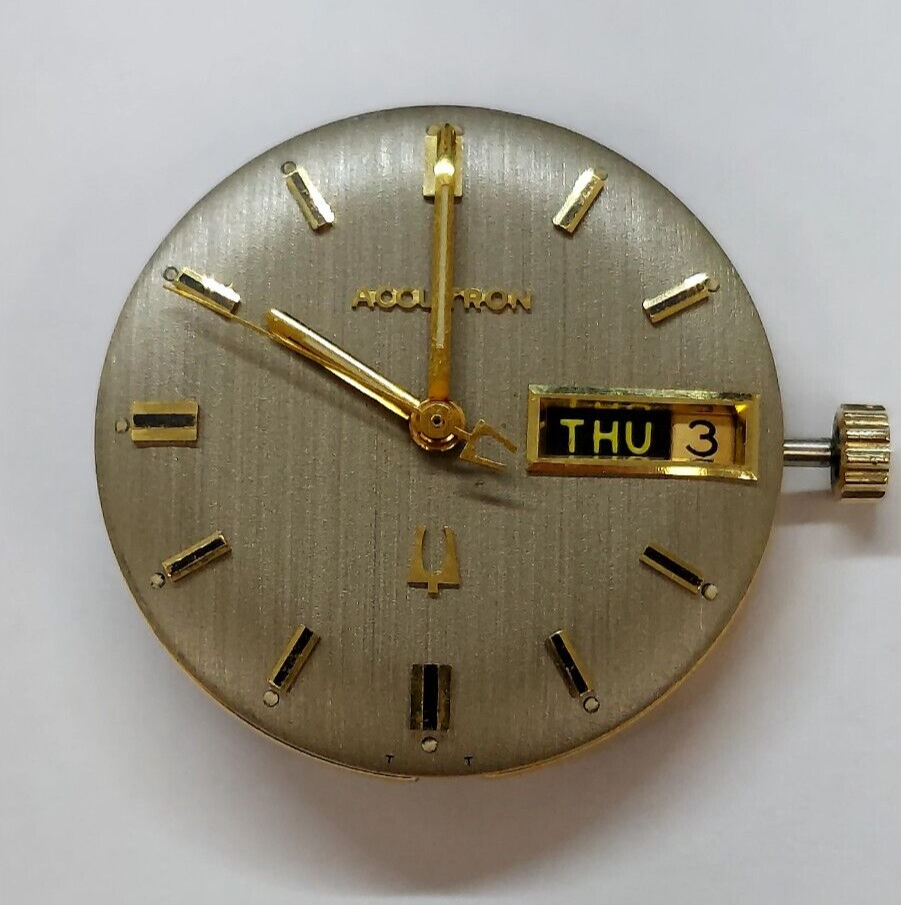 BULOVA ACCUTRON MOVEMENT Cal 2182, WITH DIAL, HANDS AND CROWN | eBay