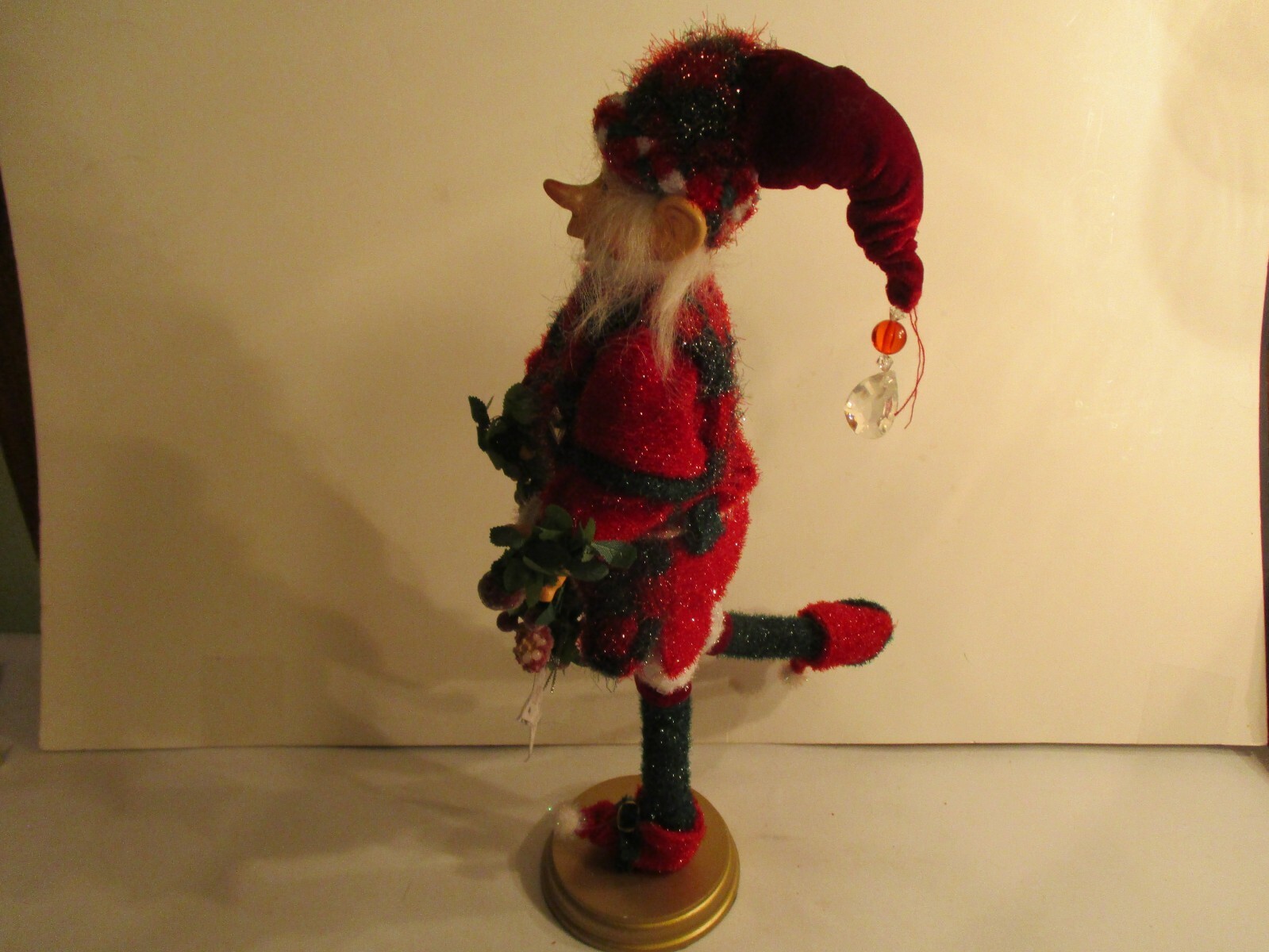 15 1/2" TALL WHOVILLE? ELF DRESSED IN HIS HOLIDAY BEST OF RED & GREEN ...