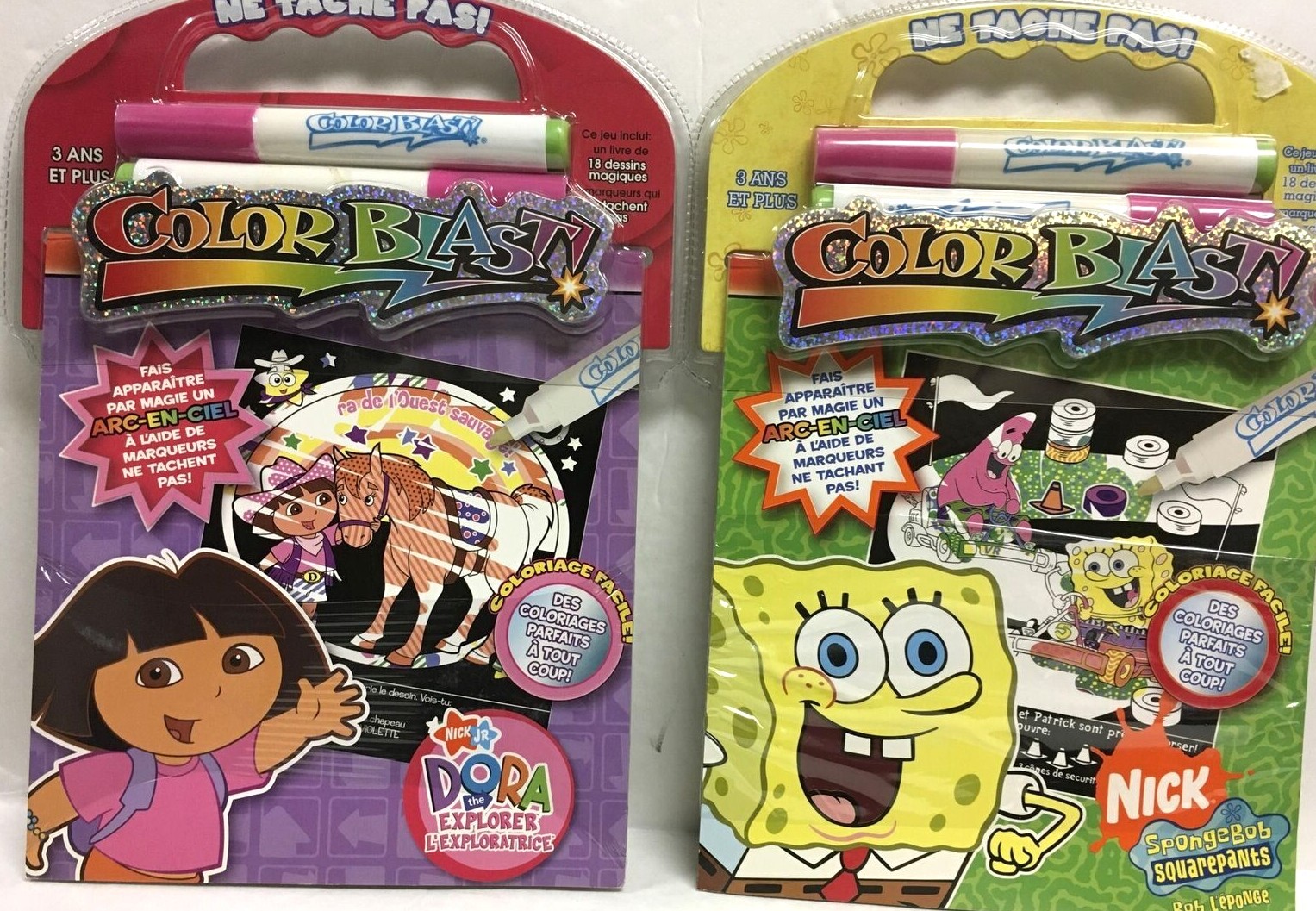 NICK JR COLOR BLAST (SPANISH) (MESS FREE ) AGE 3+ SOLD SEPARATE 8" X 7 ...