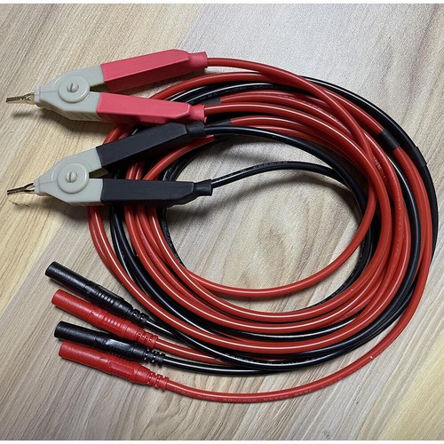 4 Wire Kelvin Probe Silicone Banana Connector Test Lead Clip Cable for ...