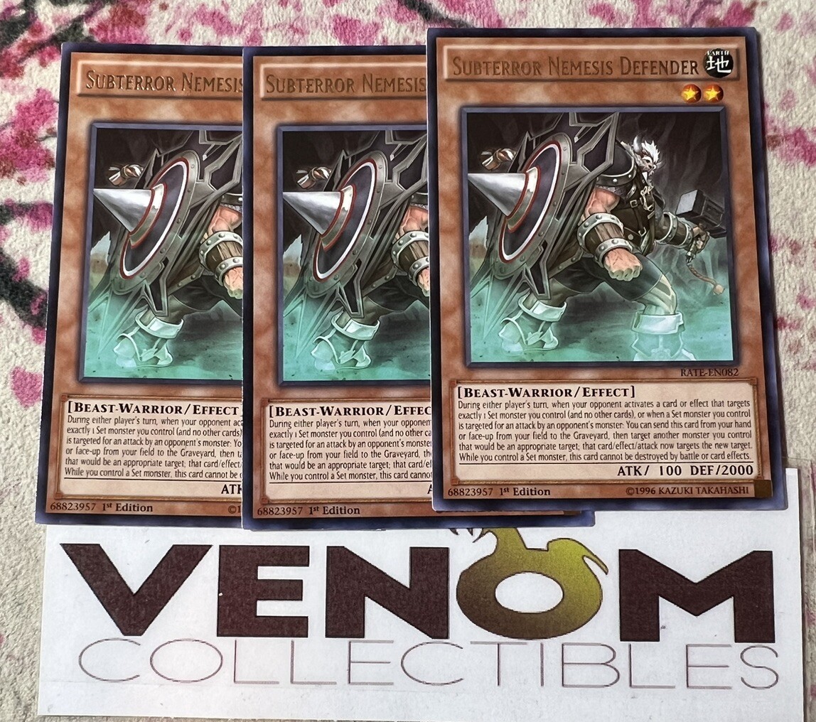 3x (M/NM) - Subterror Nemesis Defender - RATE-EN082 - Rare - 1st ...