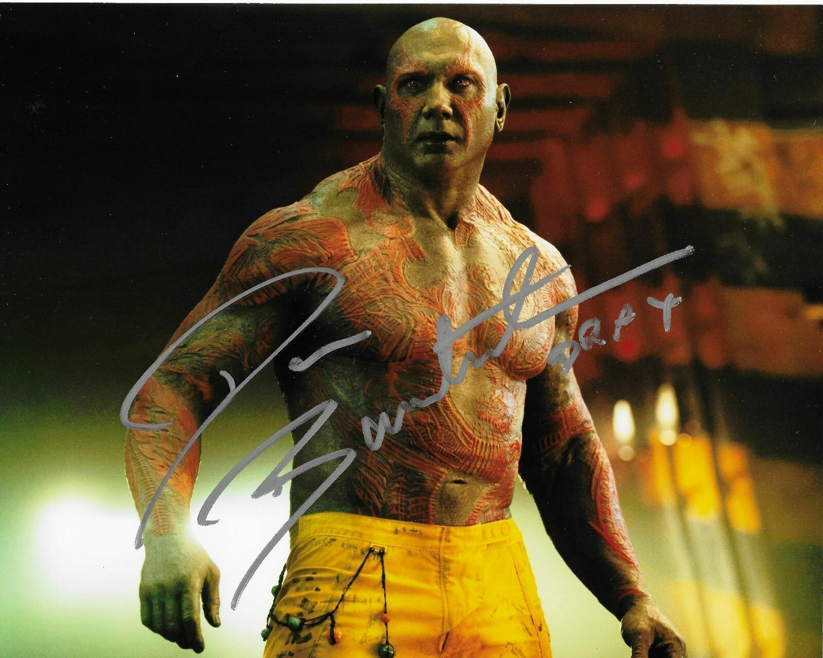 Guardians Of The Galaxy Batista Signed Photo 8x10 COA 2 | eBay