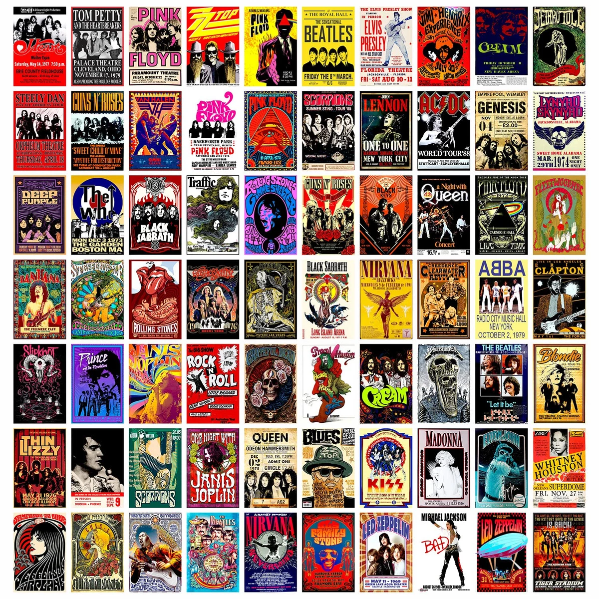 Music Concert Posters Collage