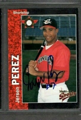 1998 Multi-Ad Sports Capital City Bombers #24 Jersen Perez Signed ...