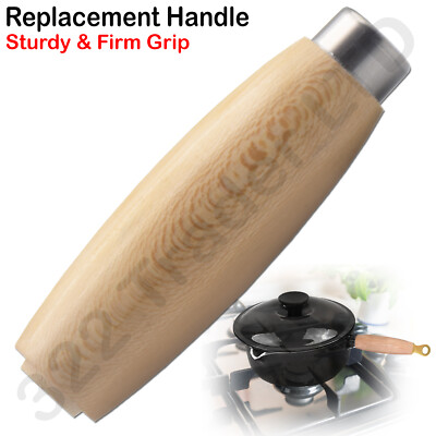 Le Creuset Replacement Sturdy Wooden Handle with Stainless Steel ...