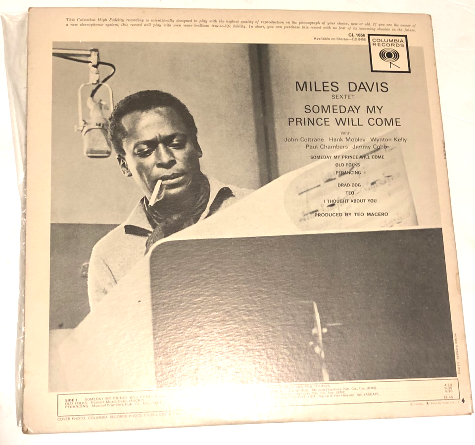 Miles Davis Someday My Prince Will Come Lp Columbia Six eye Mono Nm | eBay