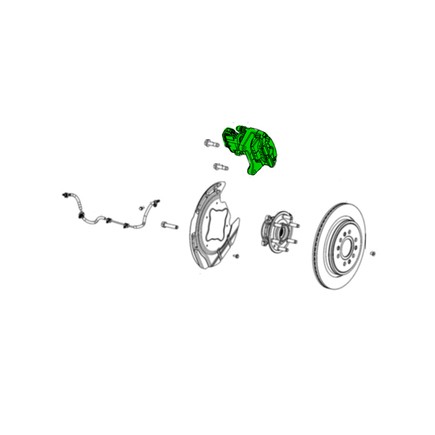 Mopar 68412368AB Disc Brake Caliper Rear, Right, For 2019 2024 Ram/ for ...