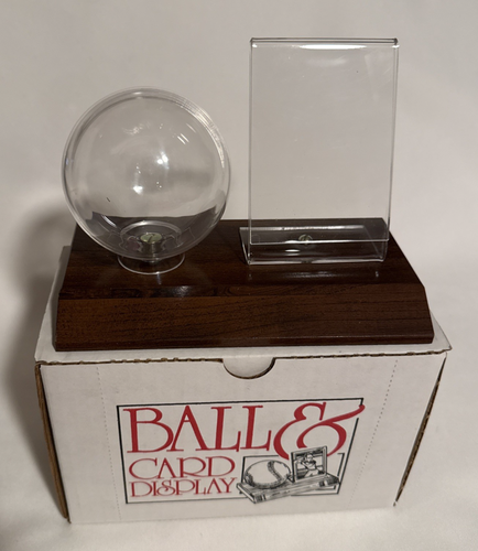 Clear Baseball Ball & Card Holder Desktop Display Case | eBay