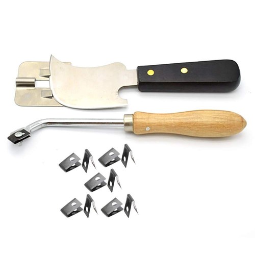 Vinyl Flat Quarter Moon Knife with Weld Trim Guide and Flooring Hand Groover ... | eBay