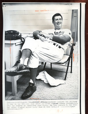 Original April 10 1969 Ted Williams Washington Senators Manager Wire ...