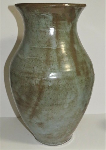Cole Pottery North Carolina Vase Rutile Green 15" Signed | eBay