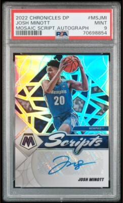 PSA 9 - JOSH MINOTT #/99 Auto - 2022 Chronicles DP Mosaic Script ...
