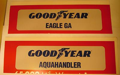2 Goodyear Cardboard Billboards for HO or Larger Slot Car Layout ...