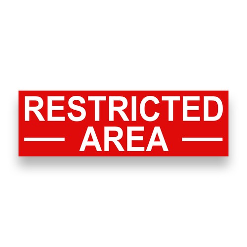 RESTRICTED AREA Vinyl Banner with Optional Sizes (Made in the USA) | eBay