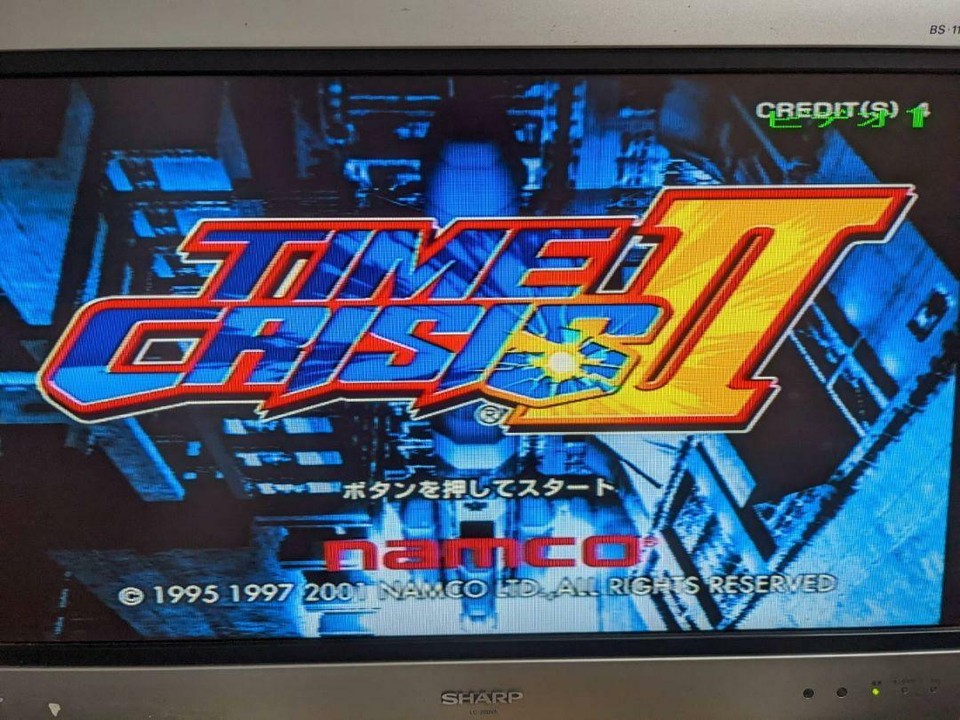 PS2 GUNCON 2 / 2 Gun Controllers + 1 Cable ＋ Time Crisis 2 Playstation ...