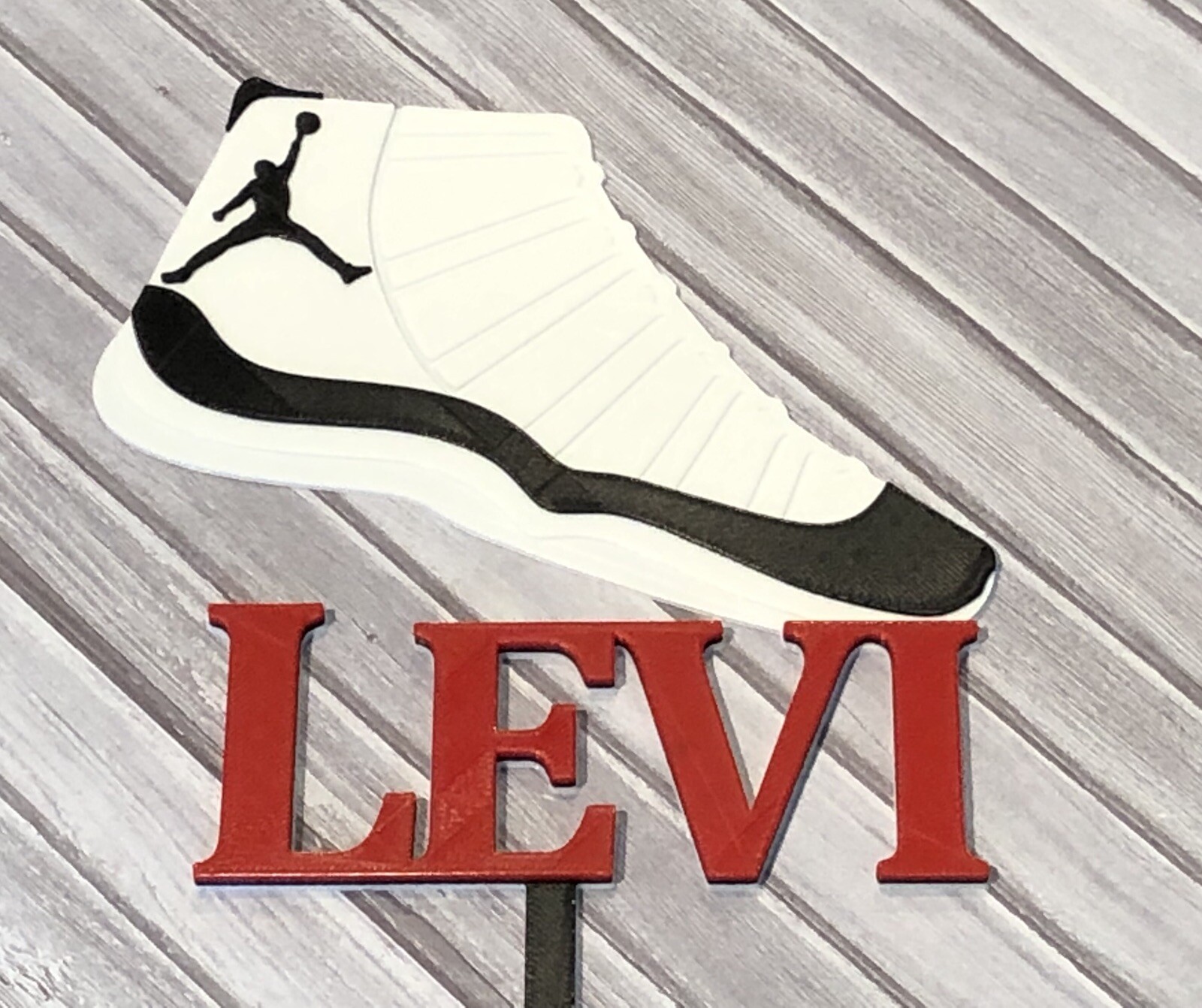 Air Jordan Basketball Shoe Birthday Cake Topper Personalized Cake ...