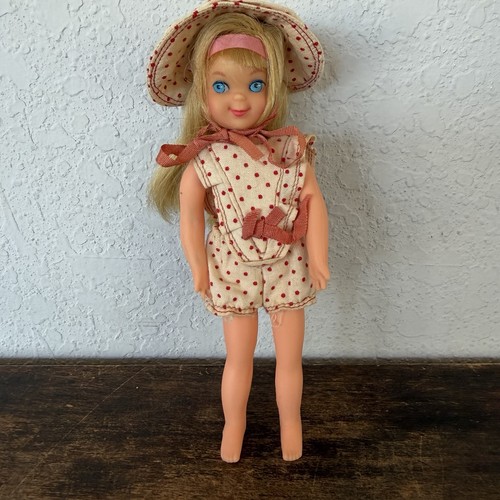 Vintage 1965 Blonde Hair Tutti Doll w/ Headband And Sand Castles Romper ...