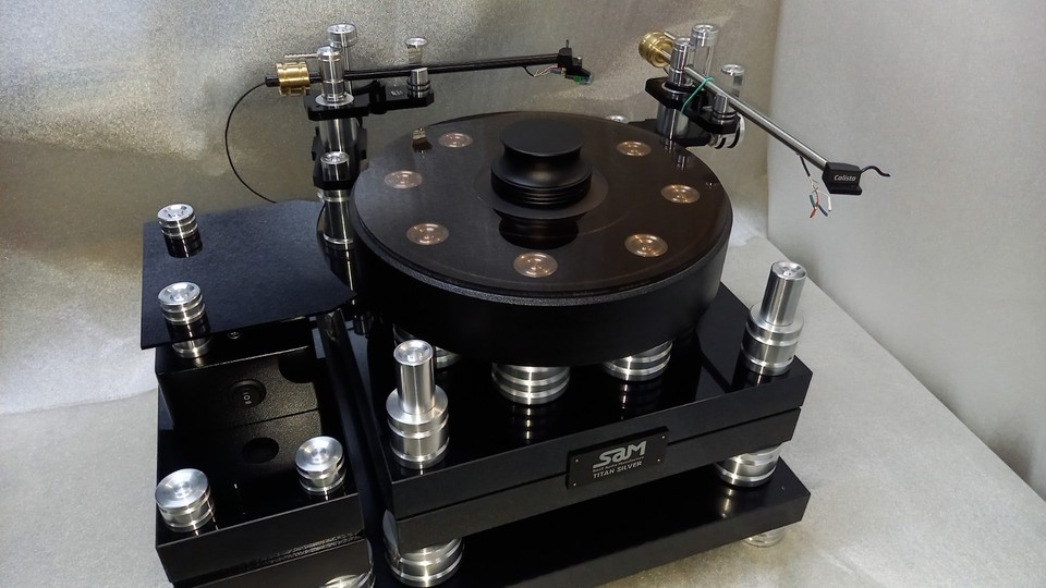 SAM Titan SILVER turntable 1 SAM ZERO Tonearm 33.3, 45 Belt Drive HI FI ...