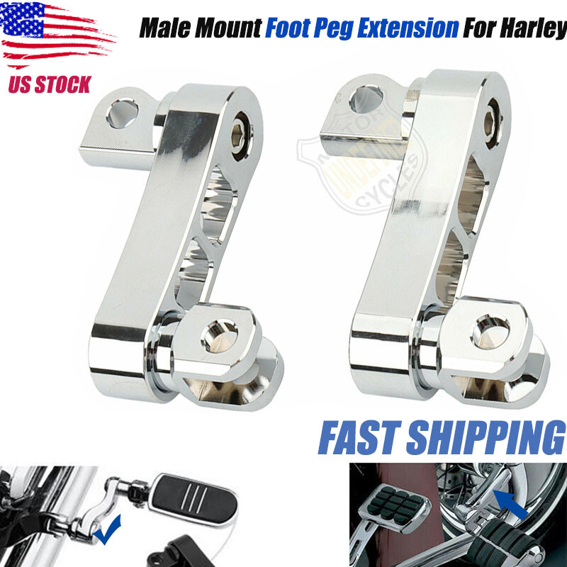 For Harley Male Mount Foot Peg Extensions Electra Glide Road King FLHX ...