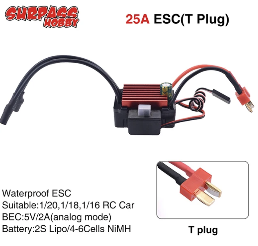 SURPASS HOBBY ESC 150A 120A 80A 60A 45A 35A 25A for RC Car Motor XT60 ...