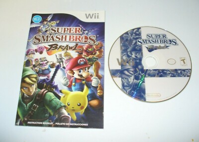 Wii Super Smash Bros. Brawl (Wii, 2008) Disc Comes W/ Generic Case ...