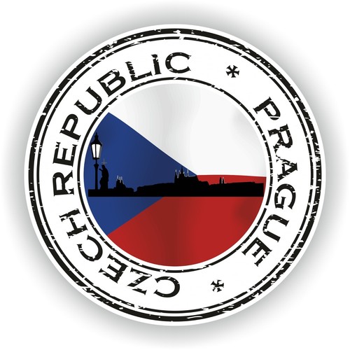 Prague #02 Czech Republic Round Flag Sticker / High Resolution Vinyl ...