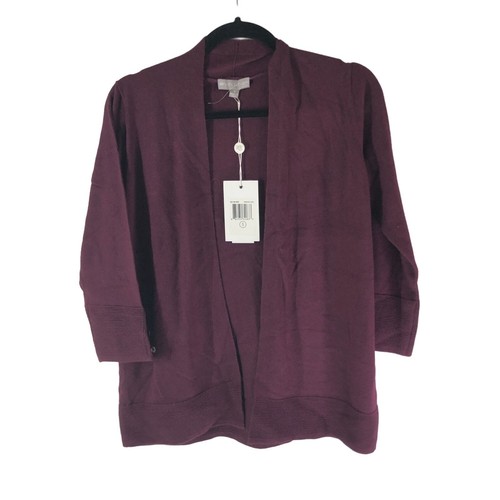 Stitch Fix Evolution By Cyrus Womens Open Front Cardigan Sweater Purple ...