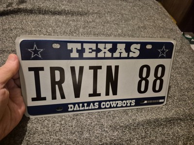Expired Texas license plate Dallas Cowboys License Plate IRVIN 88 NFL ...