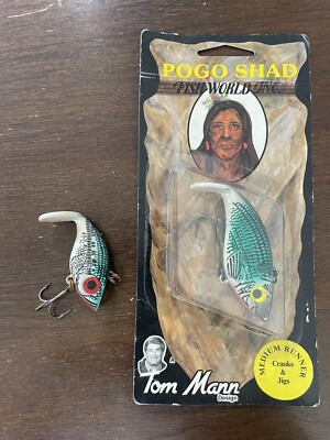 2 Vtg Tom Mann's Pogo Shad Lipless Crankbait Fishing Lure | eBay