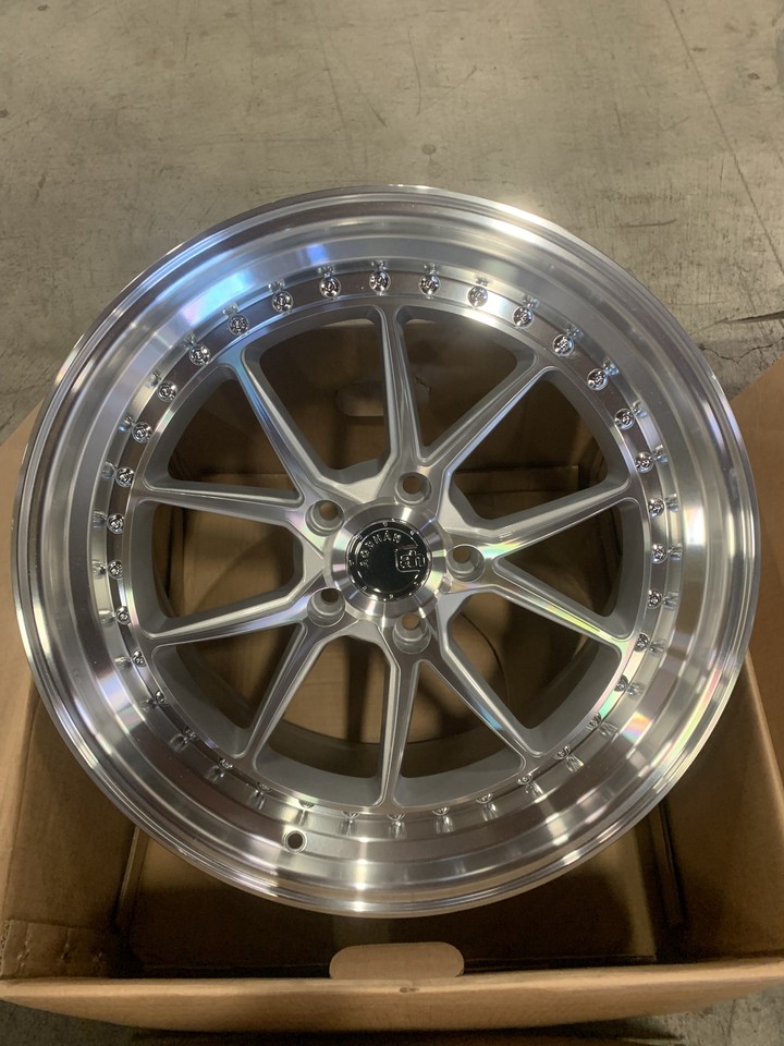 19x9.5 +35 Aodhan DS08 5x120 Silver w/Machined Face Wheels (Used Set ...