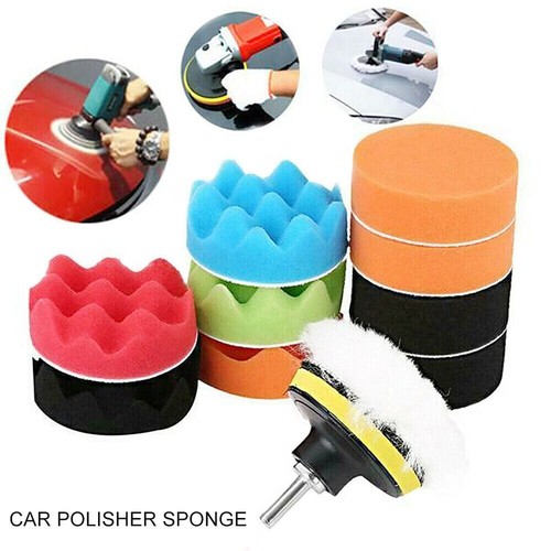 Tool Kit Abrasive Buffing Waxing Polishing Pad Foam Polisher Drill ...