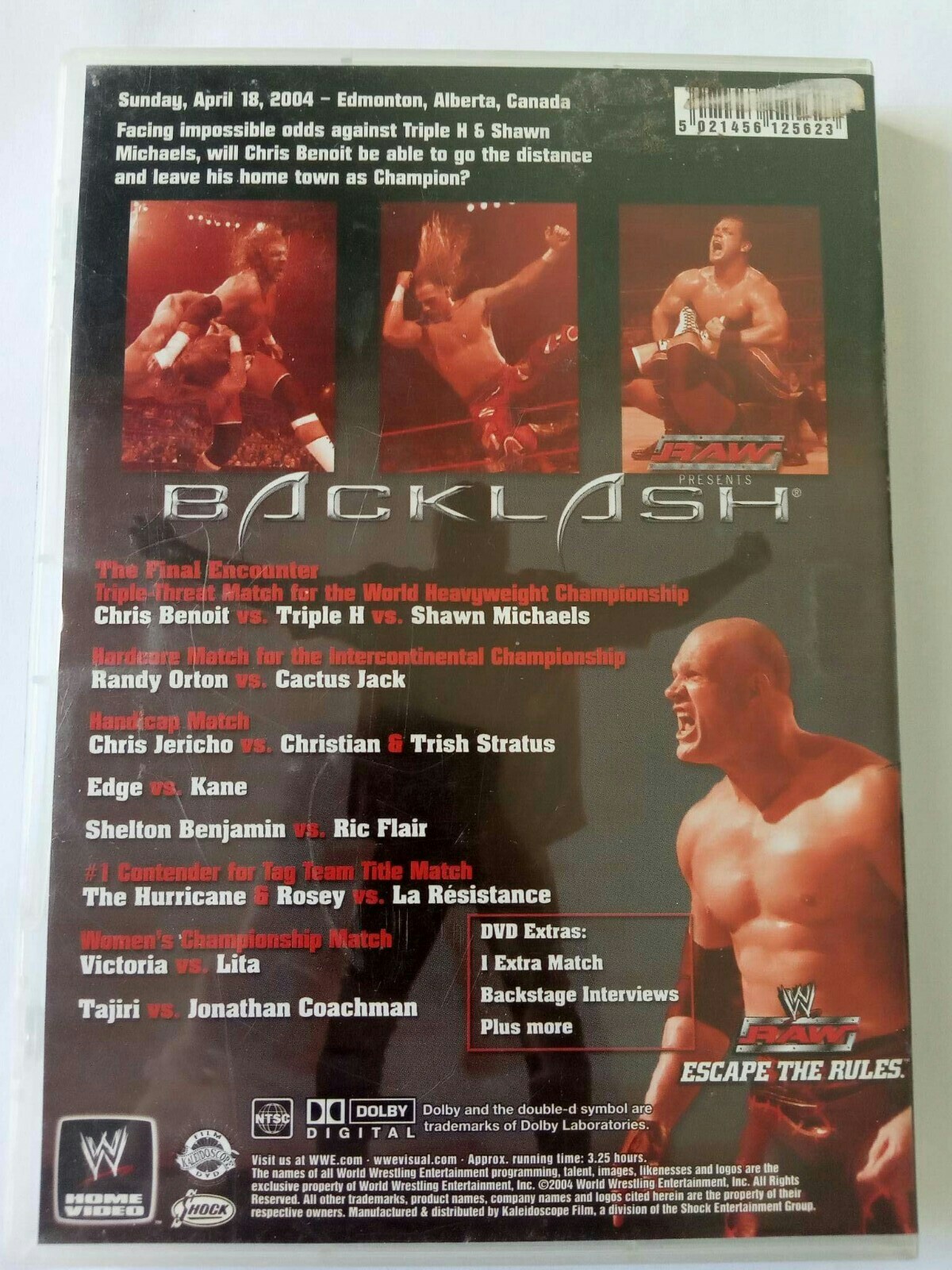 WWE - Backlash 2004 PPV DVD (Chris Benoit Cover) - Rare Recalled - NTSC ...