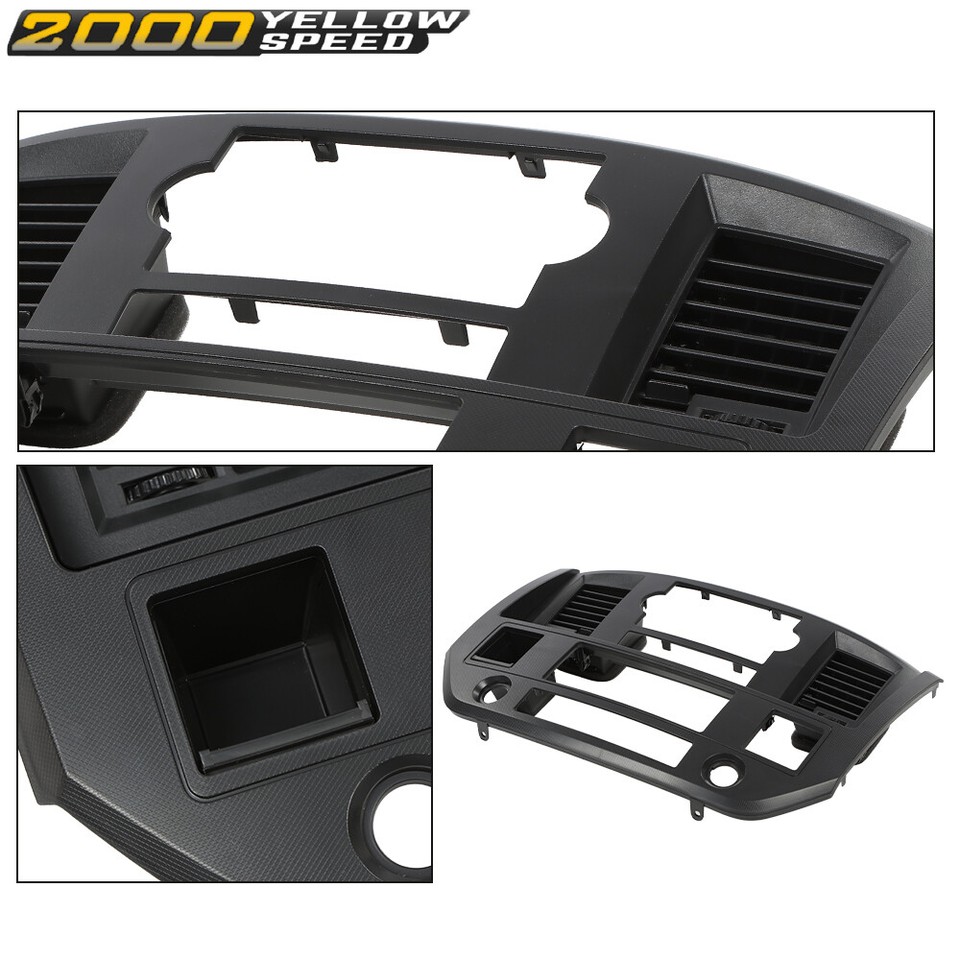 Fit For 2006-2008 Dodge Ram 1500 2500 Center Dash Trim Radio Bezel Vent ...