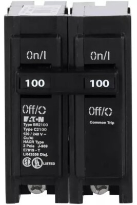 Eaton Cutler-Hammer BR2100 2 Pole 100 Amp Type BR Circuit Breaker | eBay