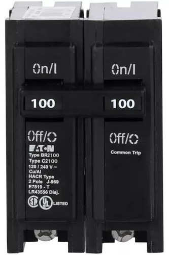 Eaton Cutler-Hammer BR2100 2 Pole 100 Amp Type BR Circuit Breaker | eBay
