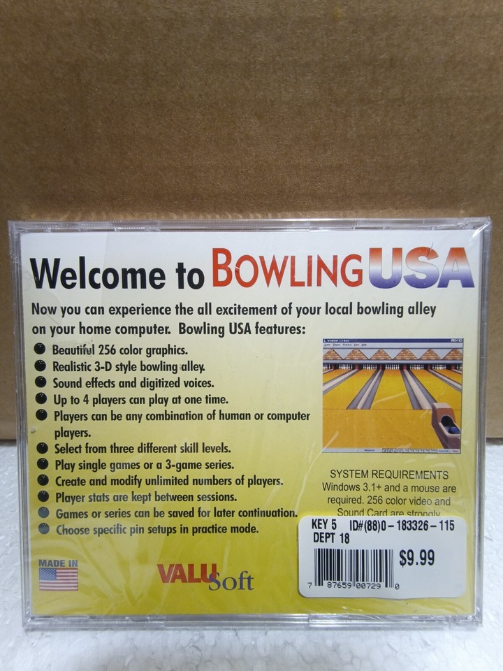 Bowling USA PC CD-ROM Jewel Case, Factory Sealed, NEW! | eBay