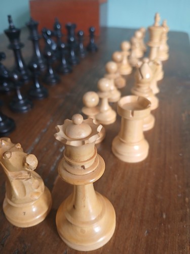 Antique Staunton Jaques Style Chess Set With Original Mahogany Box ...