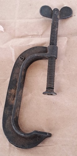 VINTAGE MARK CHICAGO CAST IRON HEAVY DUTY C CLAMP # 6 Blacksmith | eBay