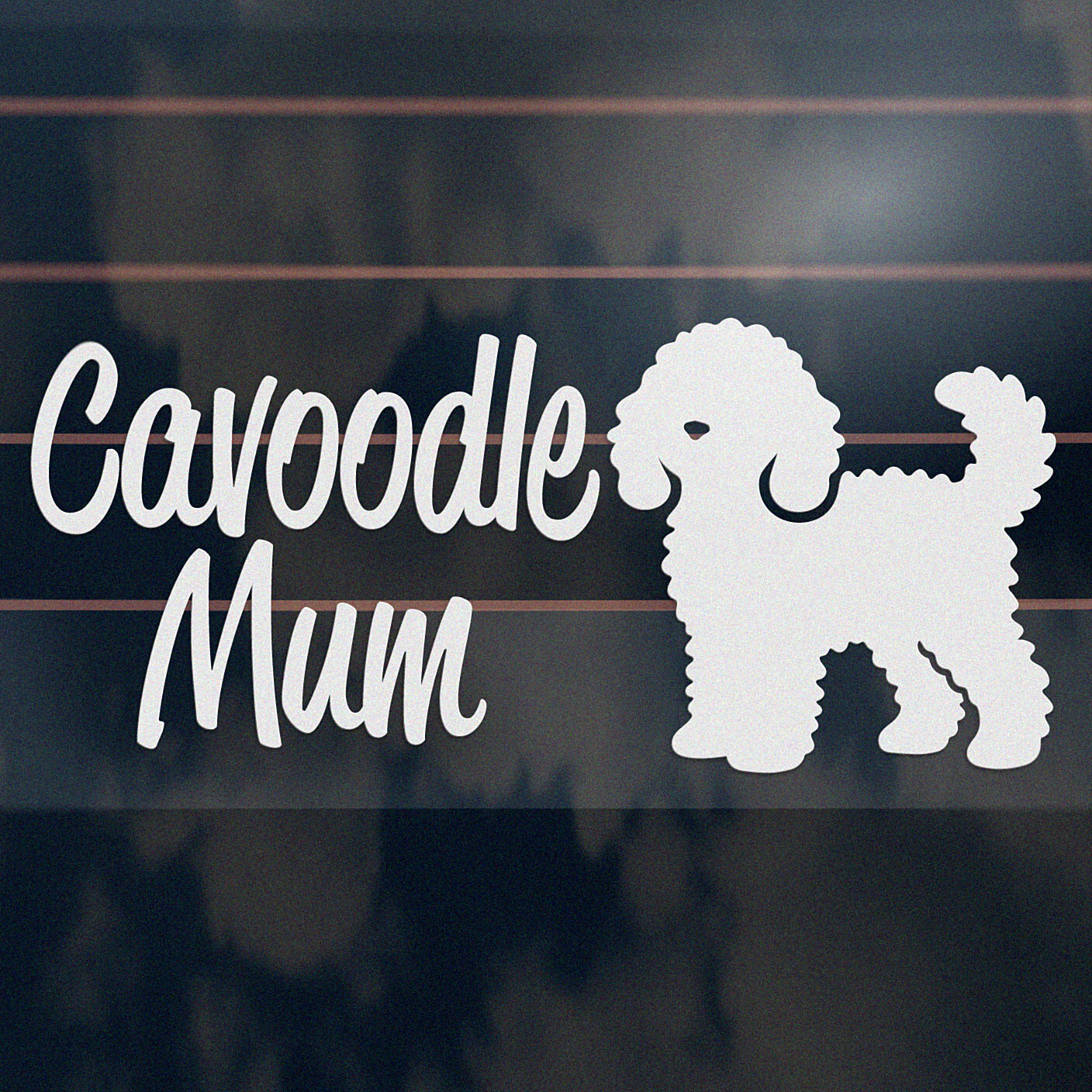 CAVOODLE MUM Sticker 200mm - cavapoo cavadoodle puppy dog paw decal ...