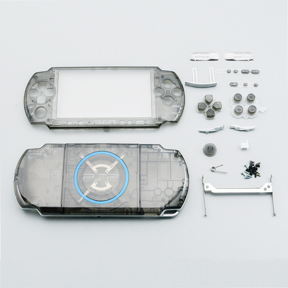 For PSP3000 Shell Replacement Transparent Housing Case Cover Full ...