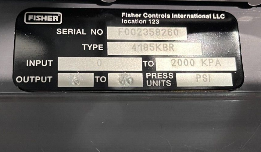 FISHER LOW BLEED WIZARD CONTROLLER TYPE 4195 KBR | eBay