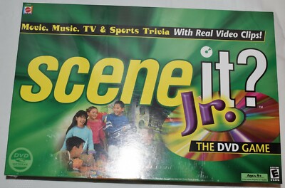 MATTEL 2004 SCENE IT JR. THE DVD GAME MOVIE MUSIC TV & SPORTS TRIVIA ...